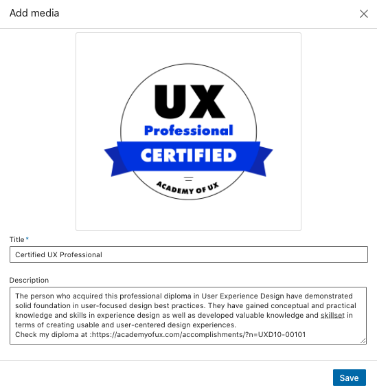 UX Certification Badge Display – AcademyOfUX